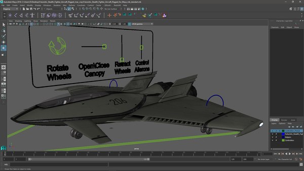 Maya용으로 제작된 미래형 스텔스 전투기 3D 모델 - TurboSquid 2264170