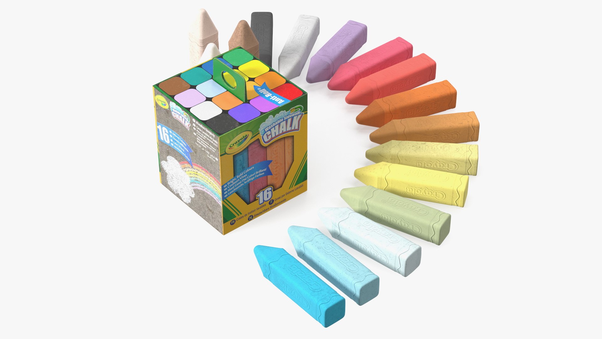 Bulk Sidewalk Chalk Crayola 3D model - TurboSquid 2155502