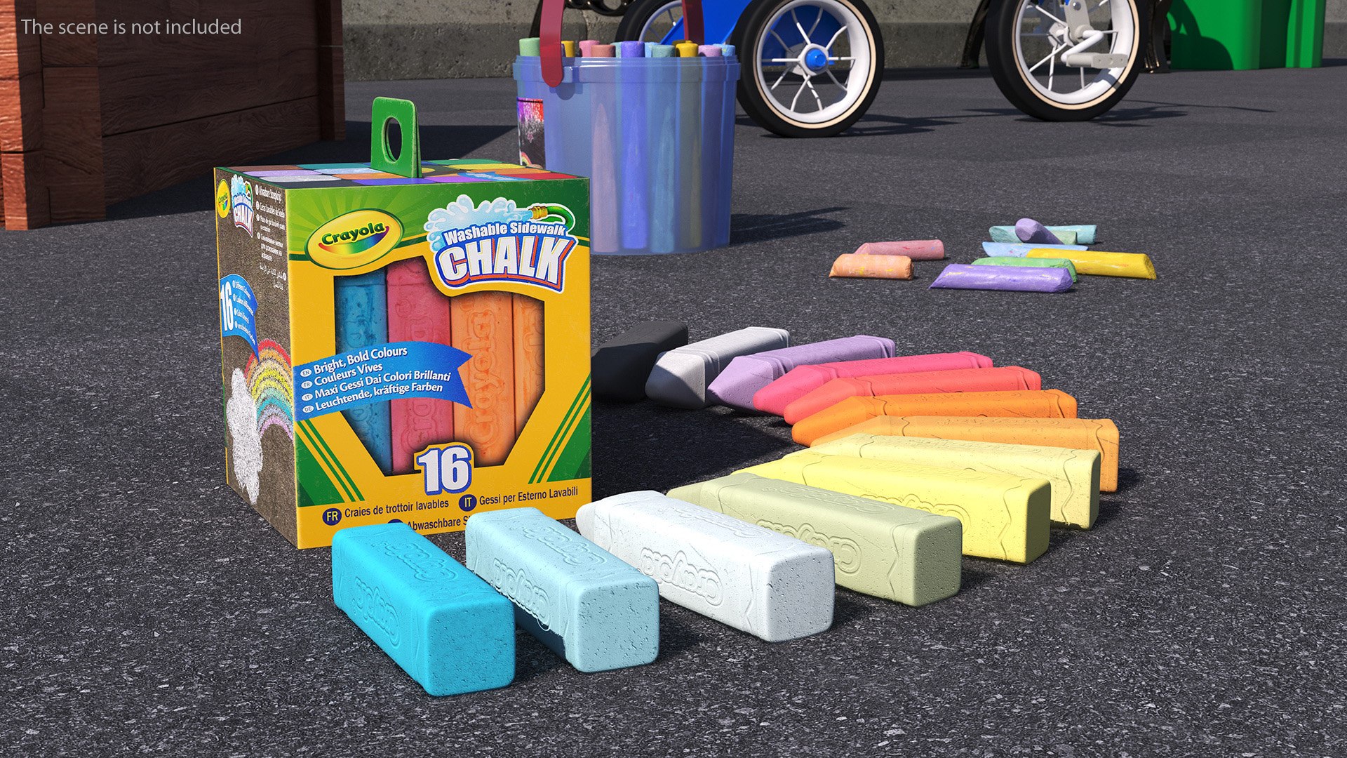 Bulk Sidewalk Chalk Crayola 3D Model - TurboSquid 2155502