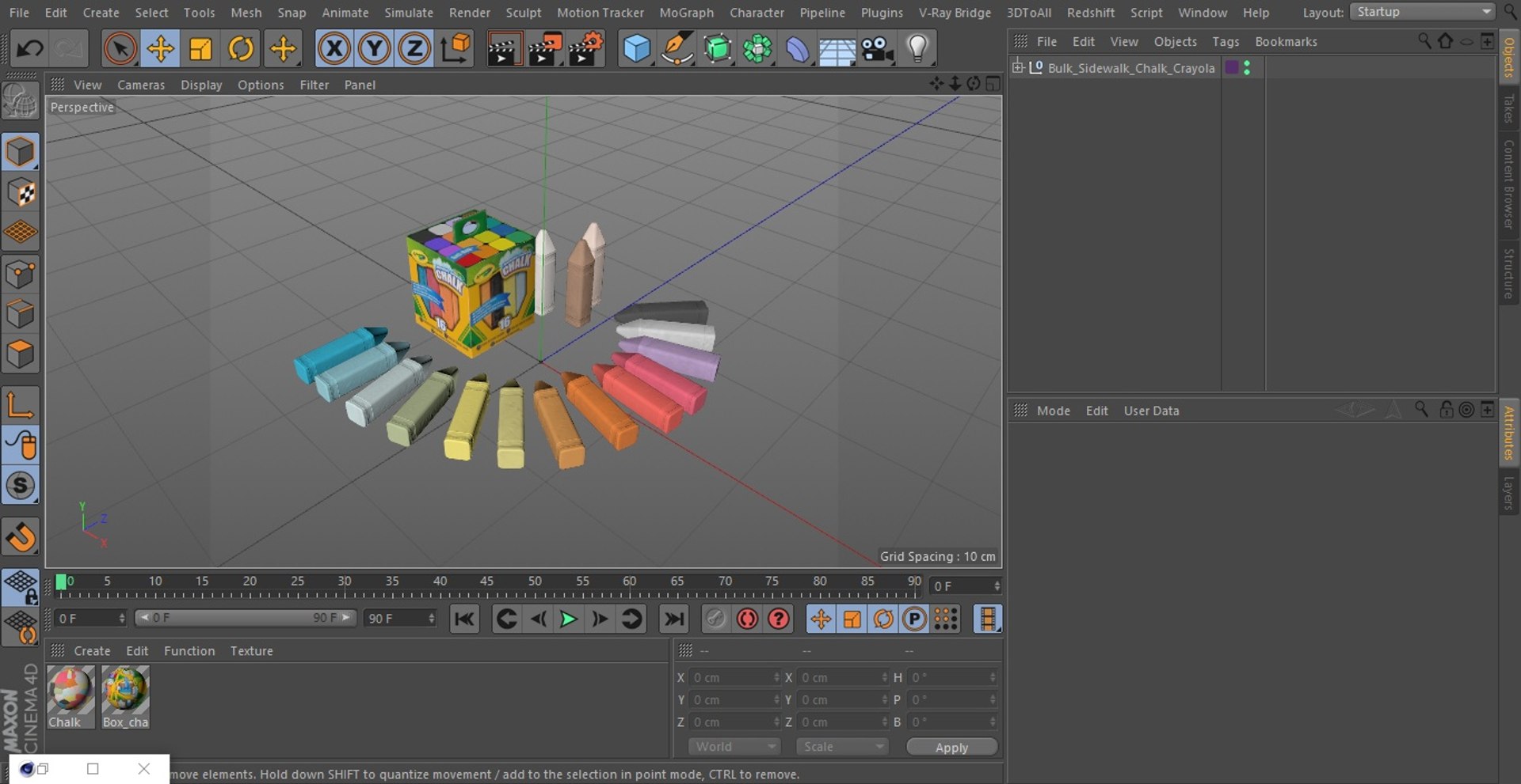 Bulk Sidewalk Chalk Crayola 3D model - TurboSquid 2155502