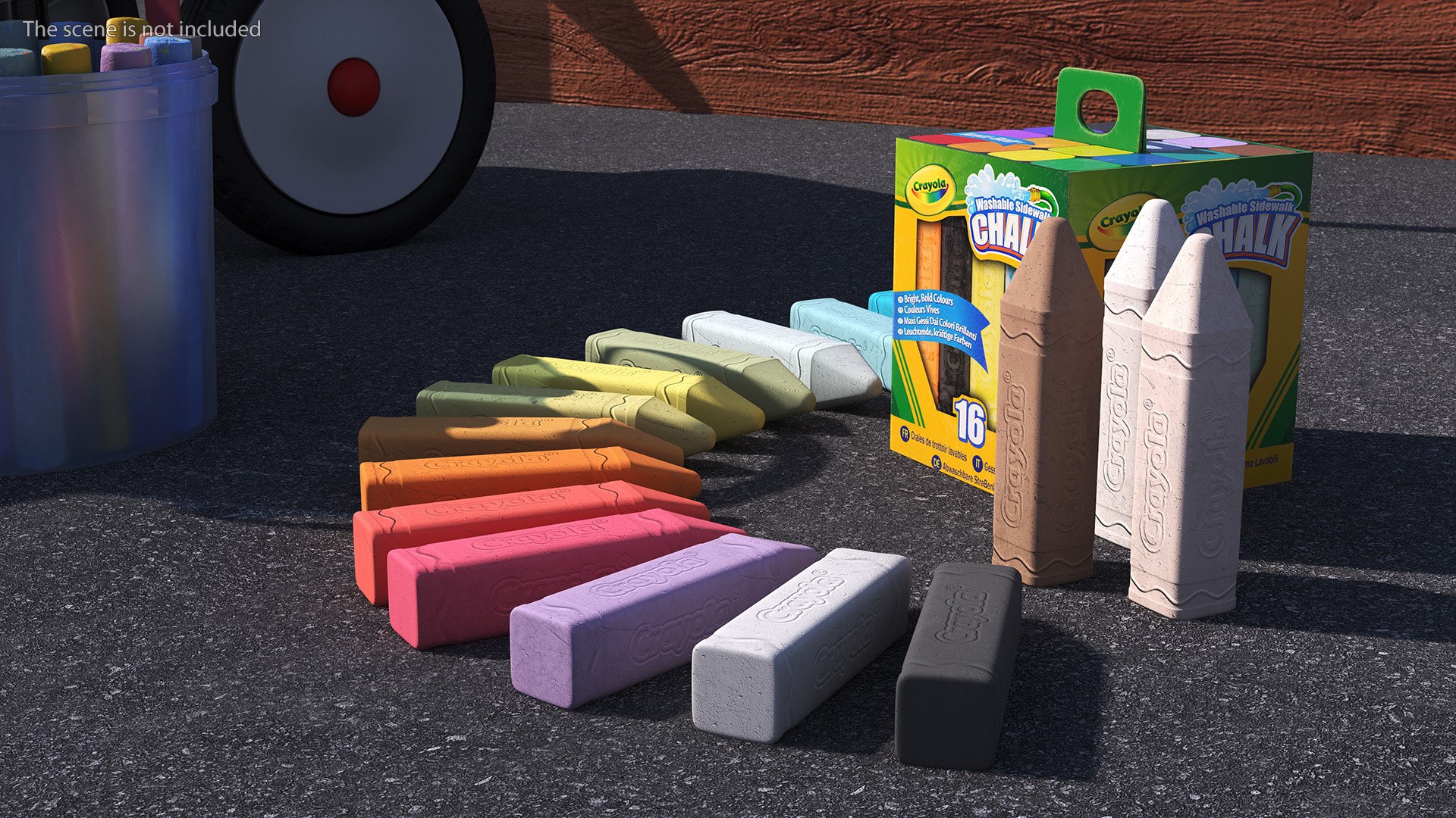 Bulk Sidewalk Chalk Crayola 3D Model - TurboSquid 2155502