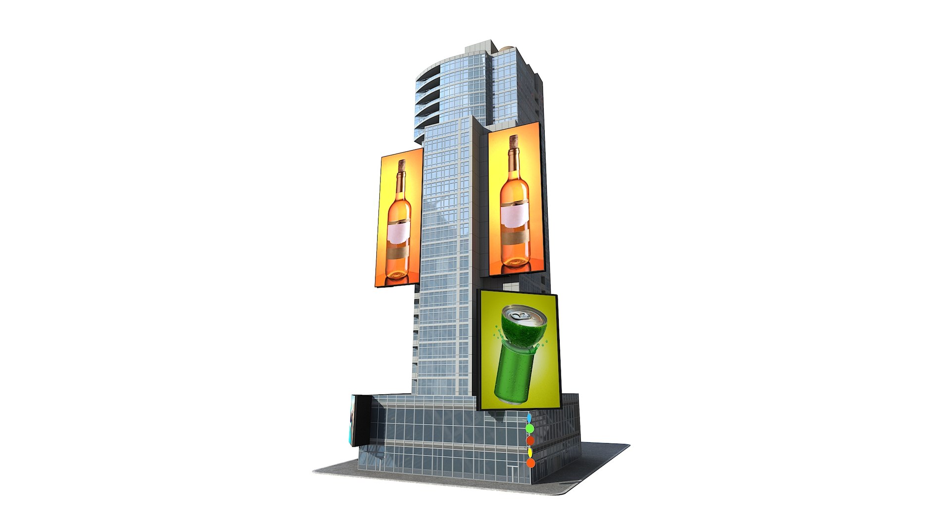 1600 Broadway Times Square Low Poly 3D Model - TurboSquid 2140096