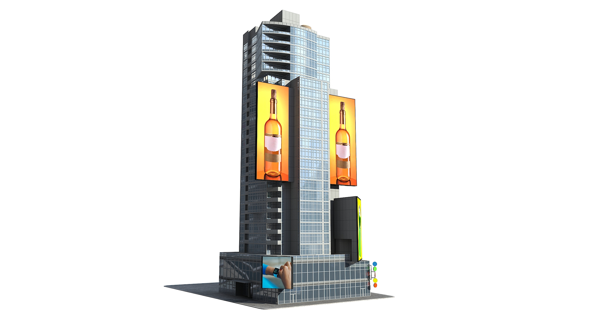 1600 Broadway Times Square Low Poly 3D Model - TurboSquid 2140096