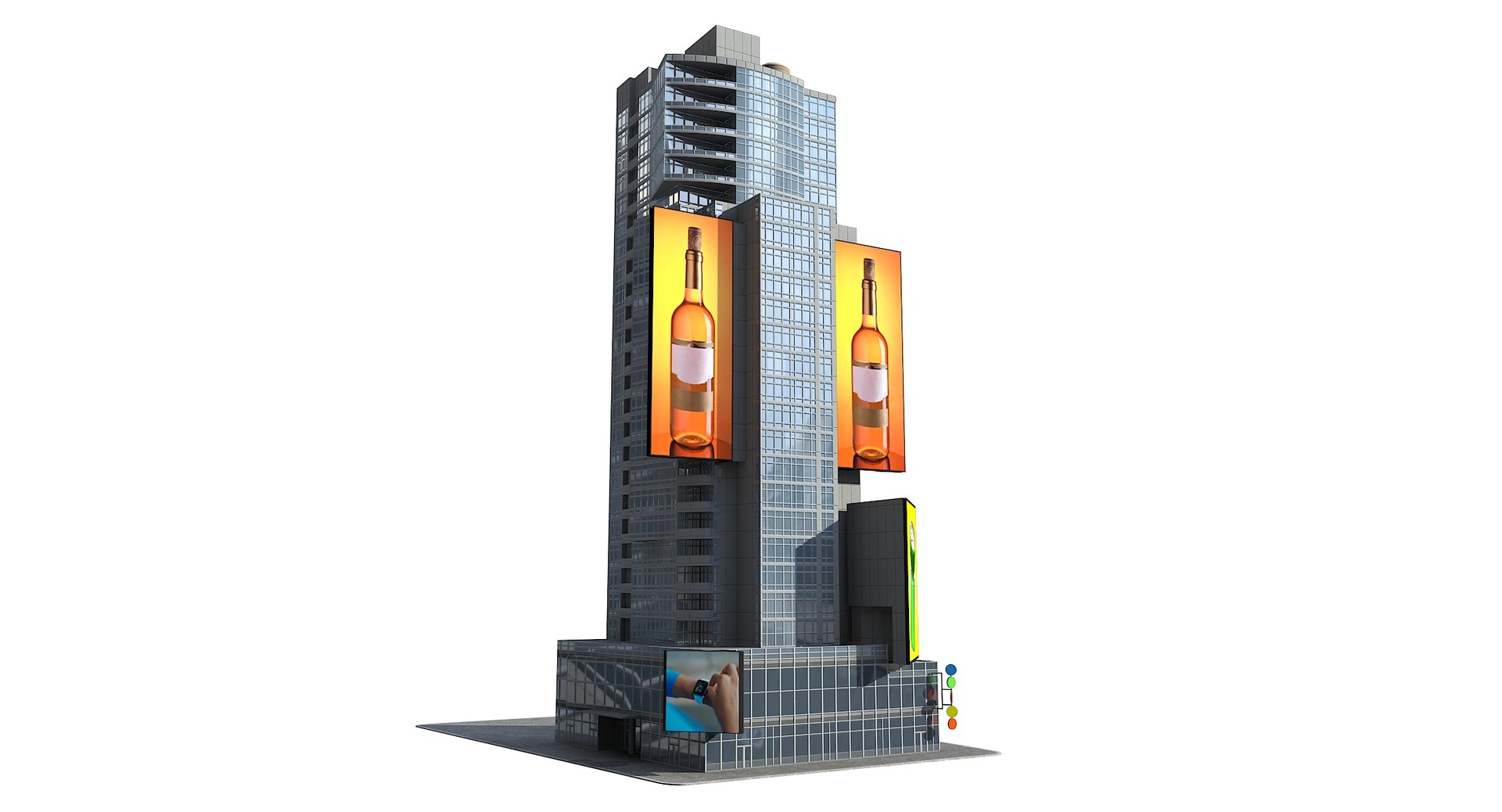 1600 Broadway Times Square Low Poly 3D Model - TurboSquid 2140096