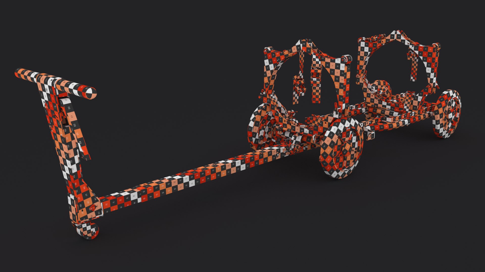 3d Model Of Bomb Cart Navy