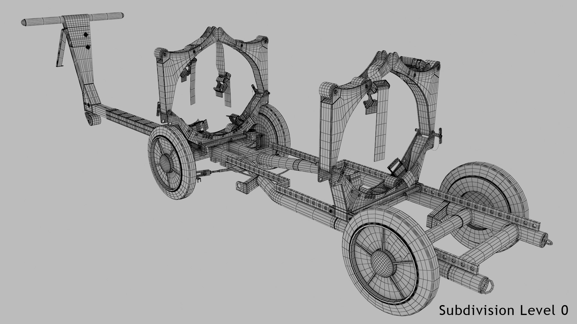 3d Model Of Bomb Cart Navy