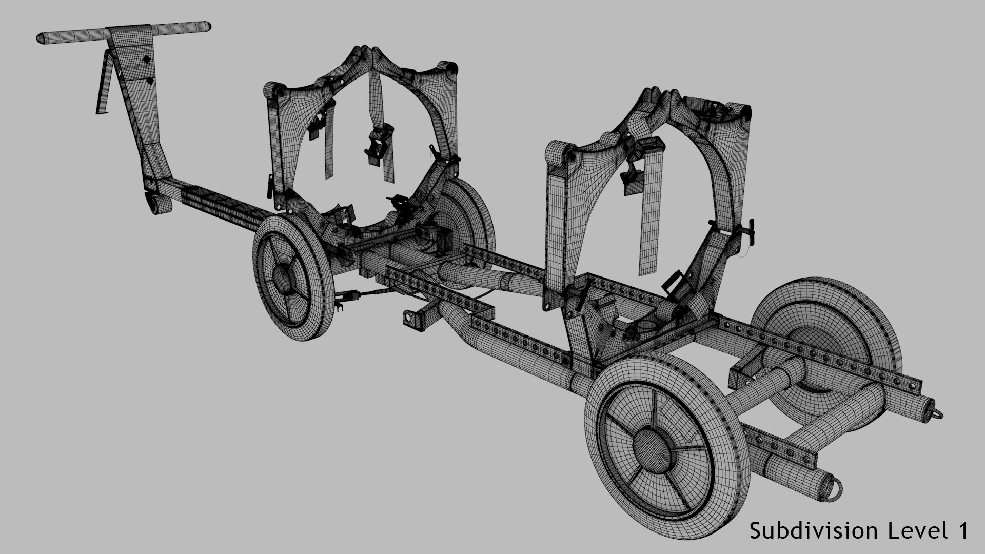 3d Model Of Bomb Cart Navy