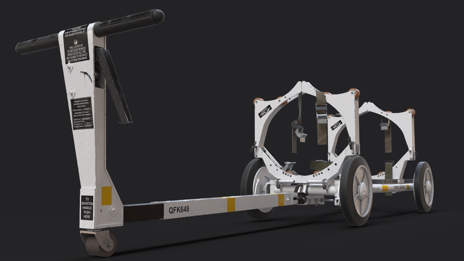 3d Model Of Bomb Cart Navy