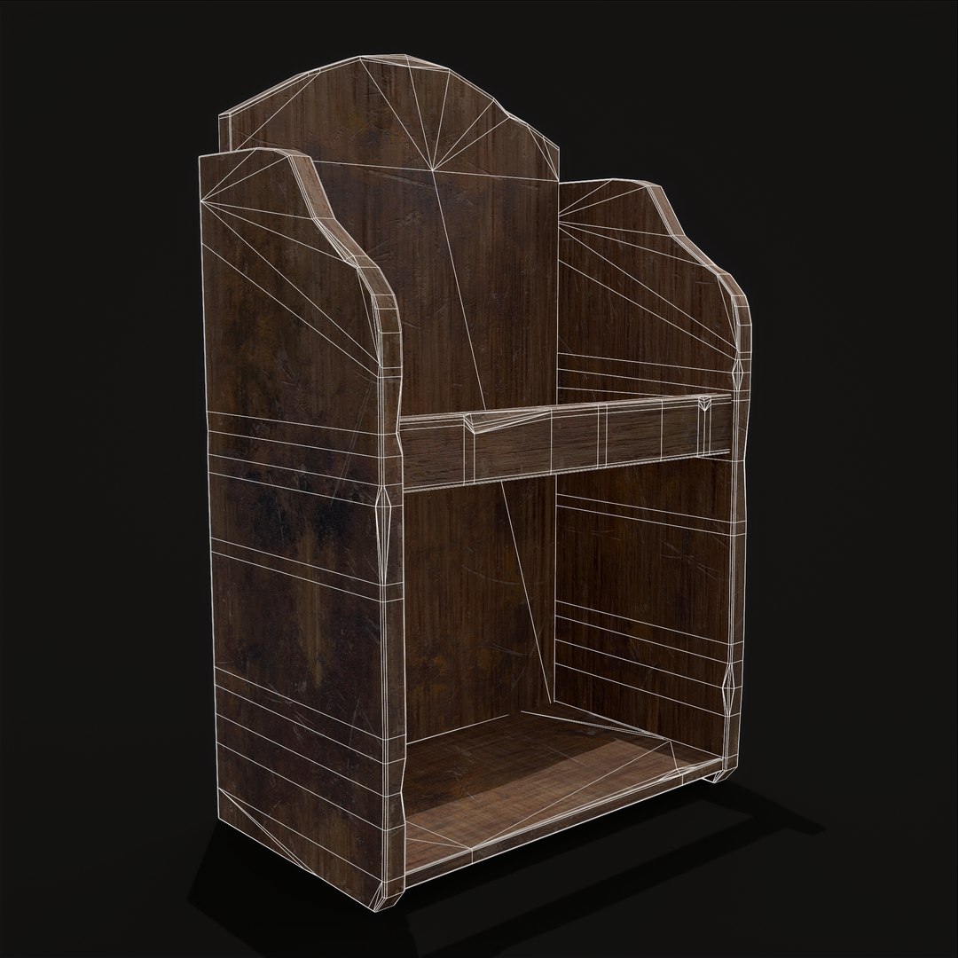 3D Model Rustic Medieval Wood Furniture Mix Four - TurboSquid 2036111