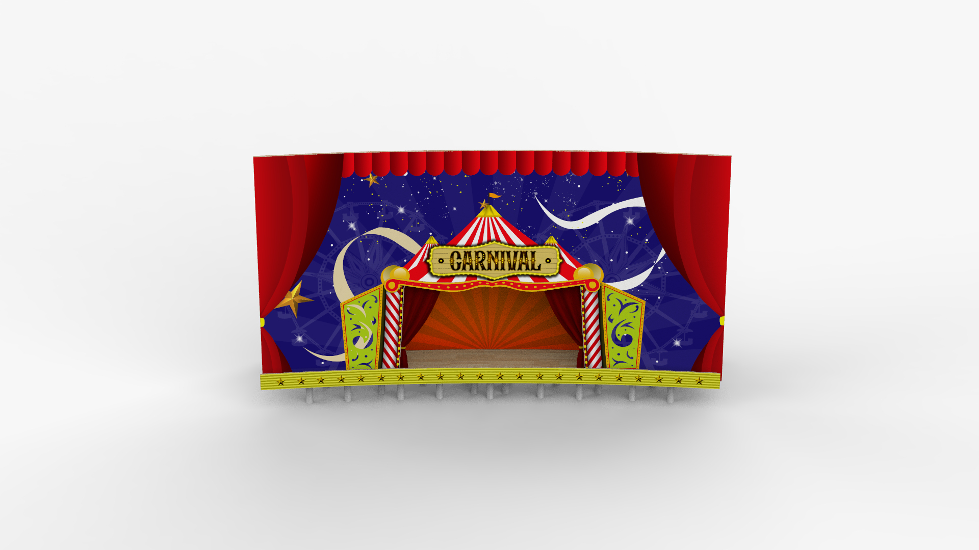 Backdrop Carnival Party Decorations 3D Model - TurboSquid 2136515