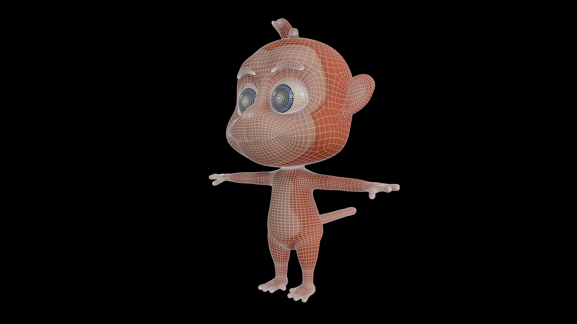 3D Animal Monkey Rig Cartoons Model - TurboSquid 1393130