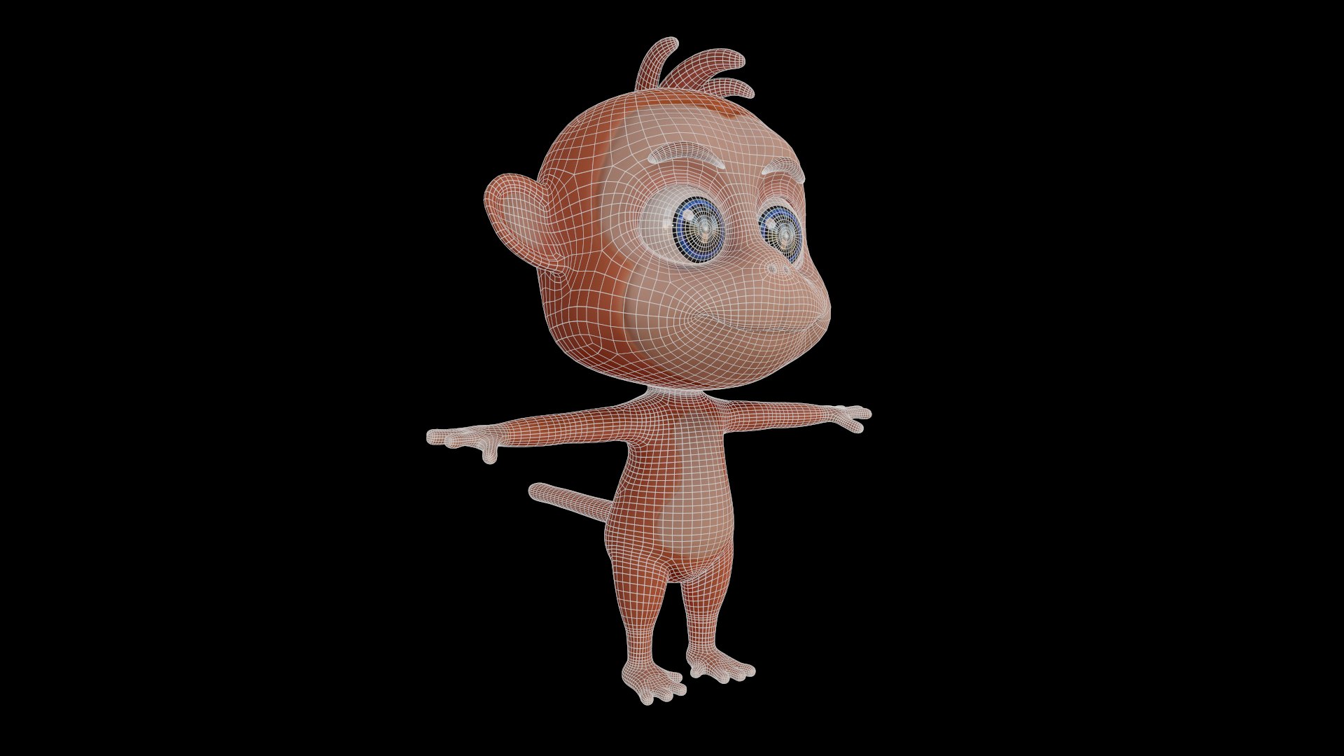 3D Animal Monkey Rig Cartoons Model - TurboSquid 1393130