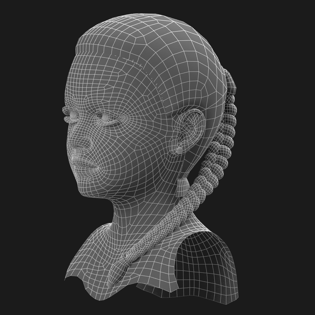 3d Braid Hair Model