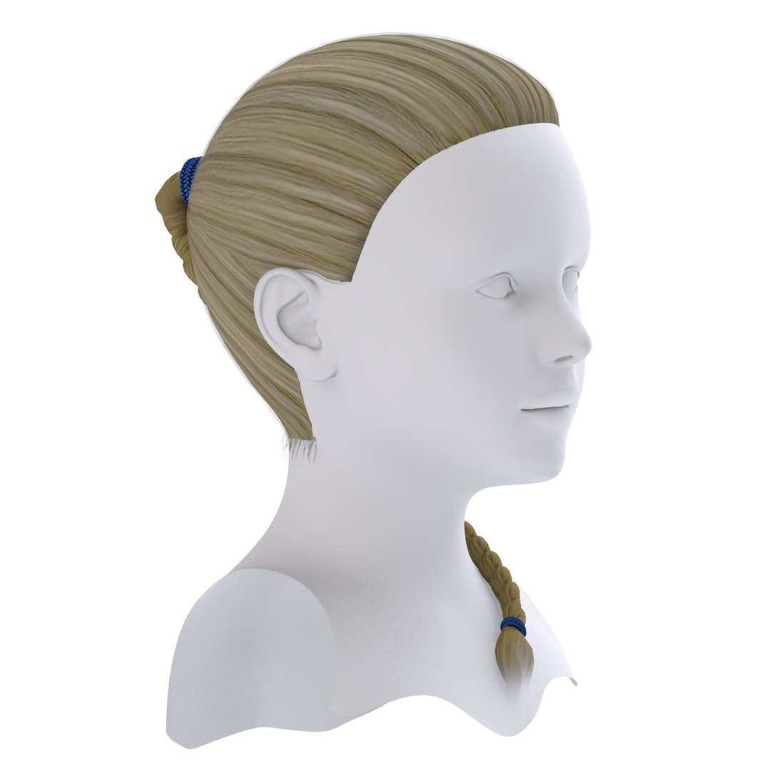 3d Braid Hair Model