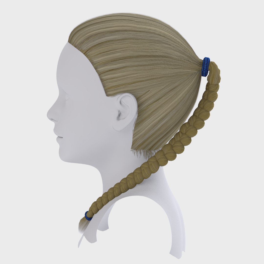 3d Braid Hair Model