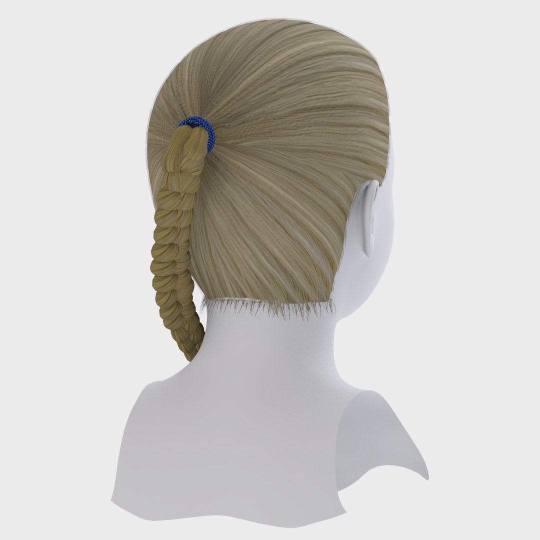 3d Braid Hair Model