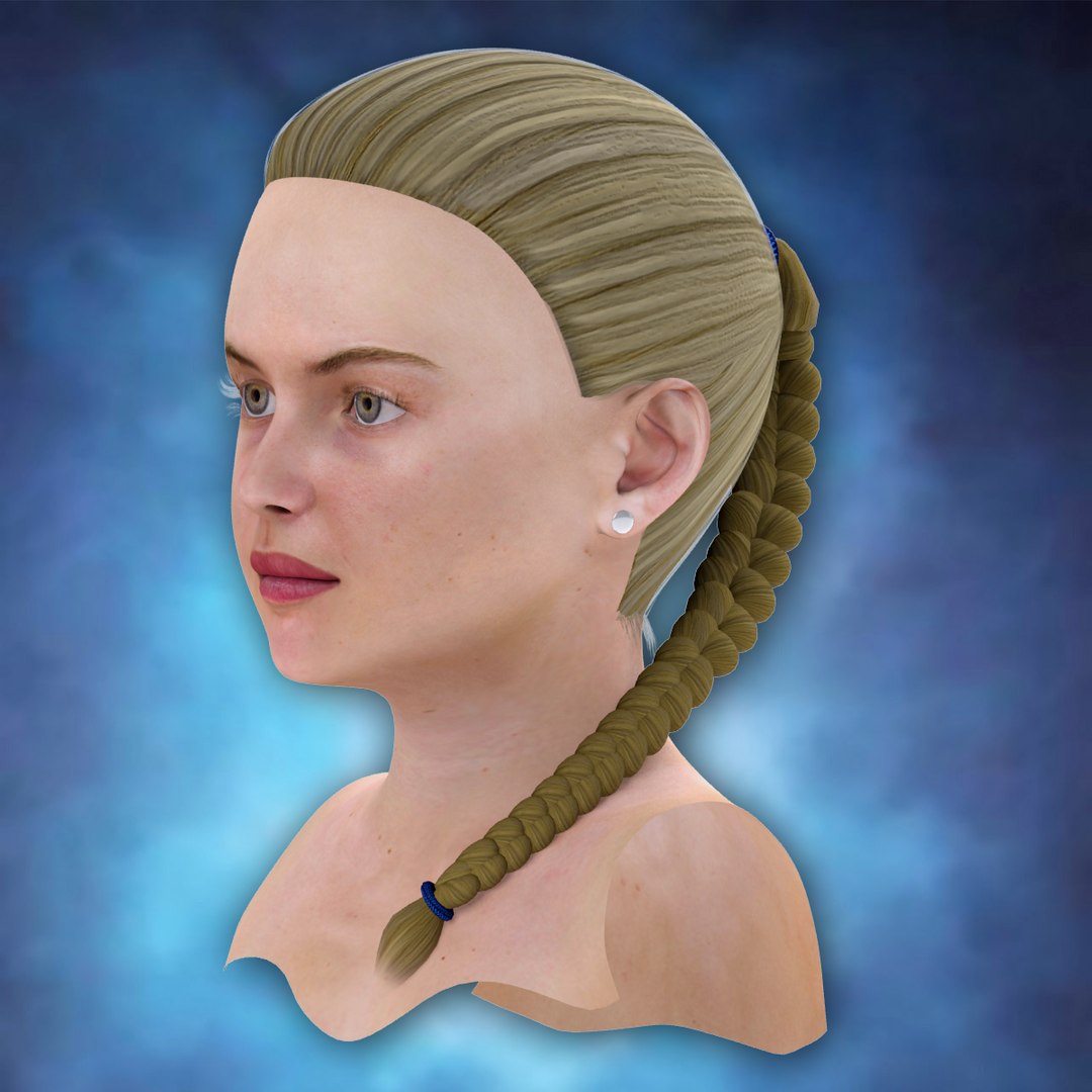 3d Braid Hair Model