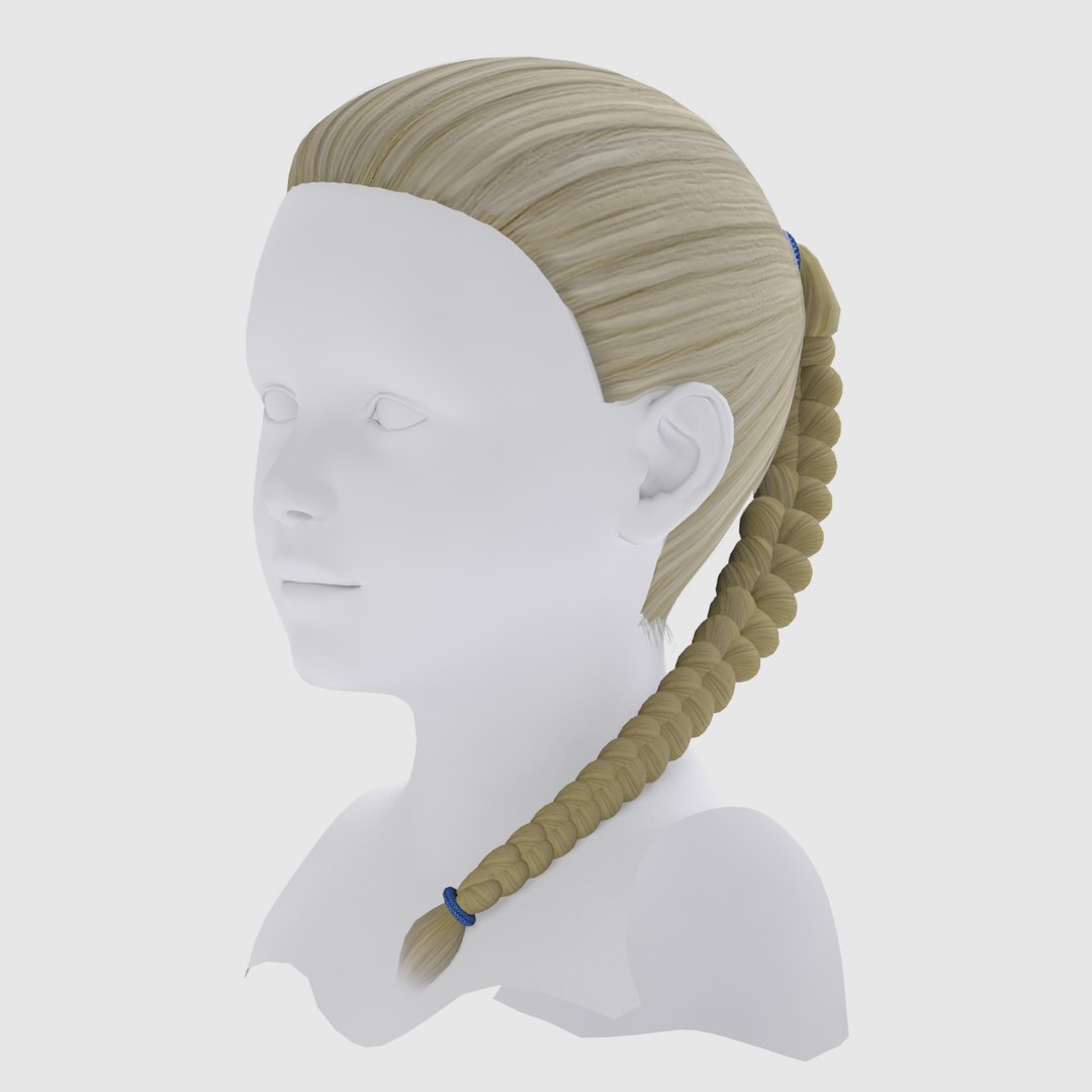 3d Braid Hair Model