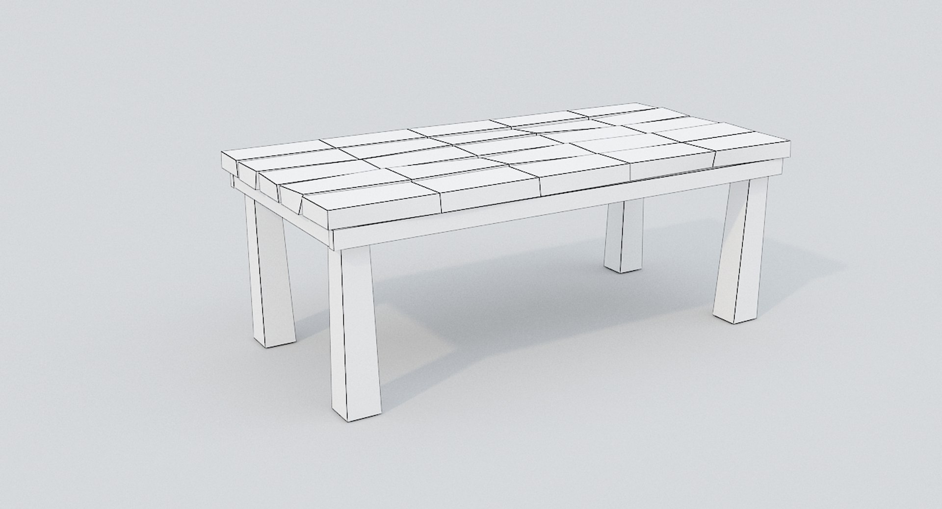 Wooden Stool And Table 3D Model - TurboSquid 1735538