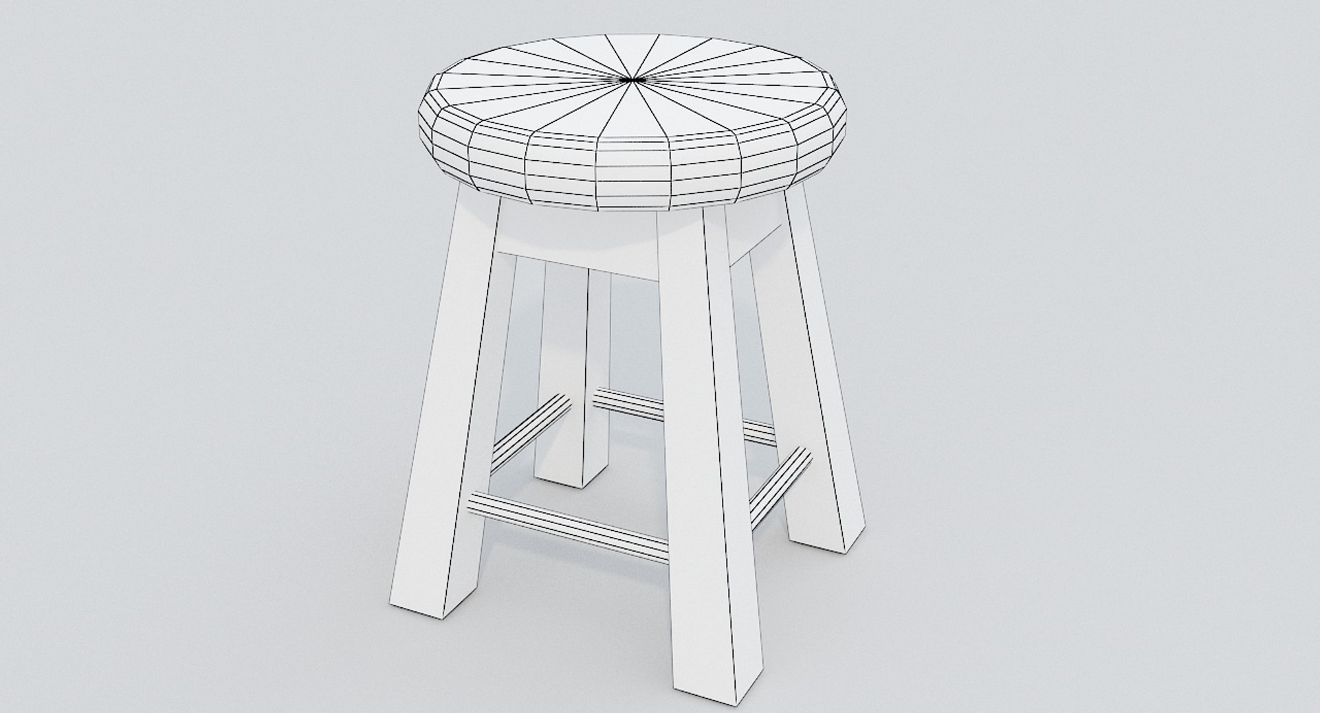 Wooden Stool And Table 3D Model - TurboSquid 1735538