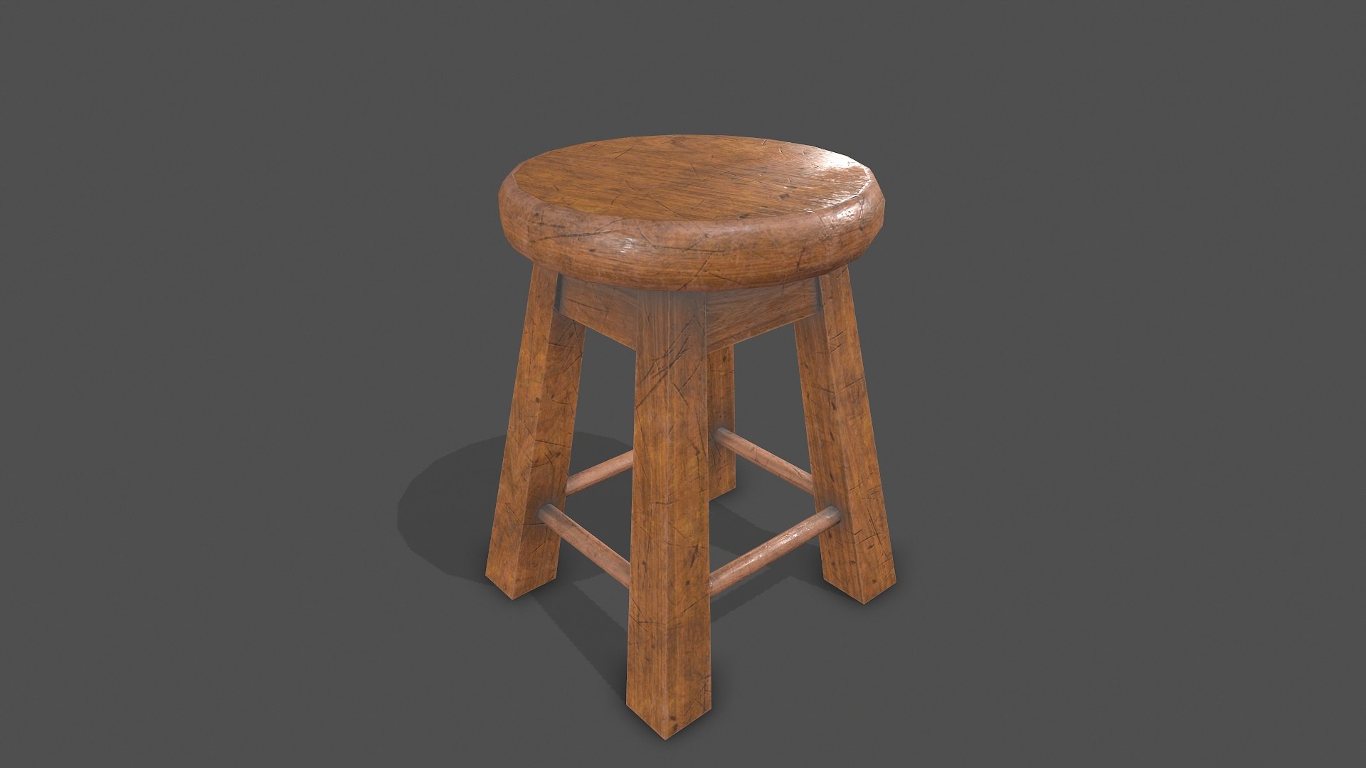 Wooden Stool And Table 3D Model - TurboSquid 1735538