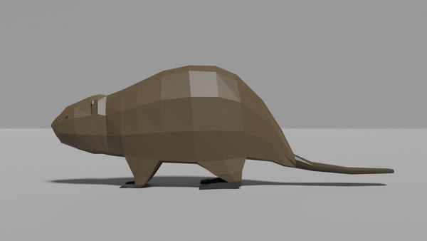 3D model Low-poly Beaver - TurboSquid 1806907