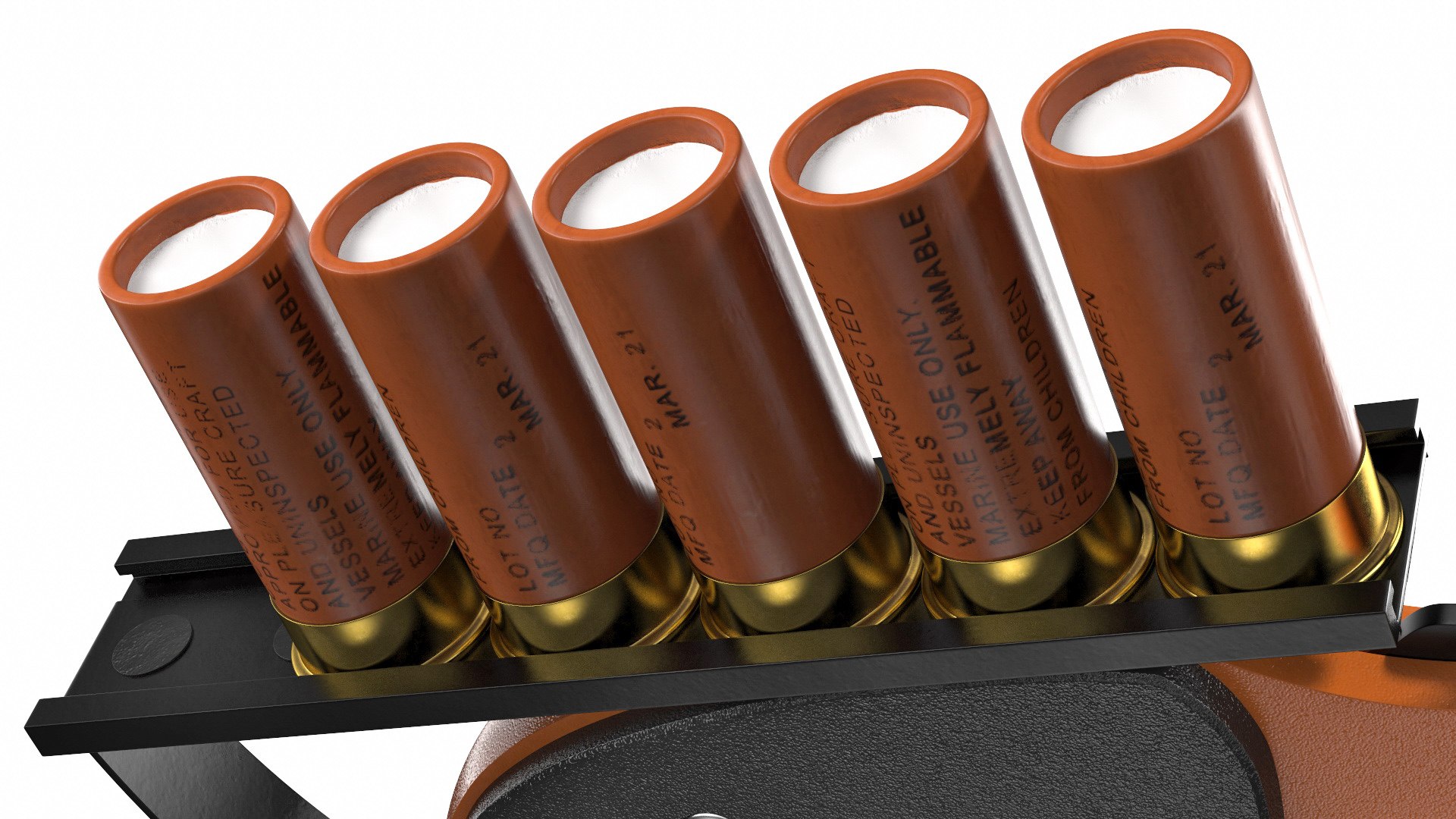 Signal Flare Launcher with 12 Gauge Aerial Flares 3D model - TurboSquid ...