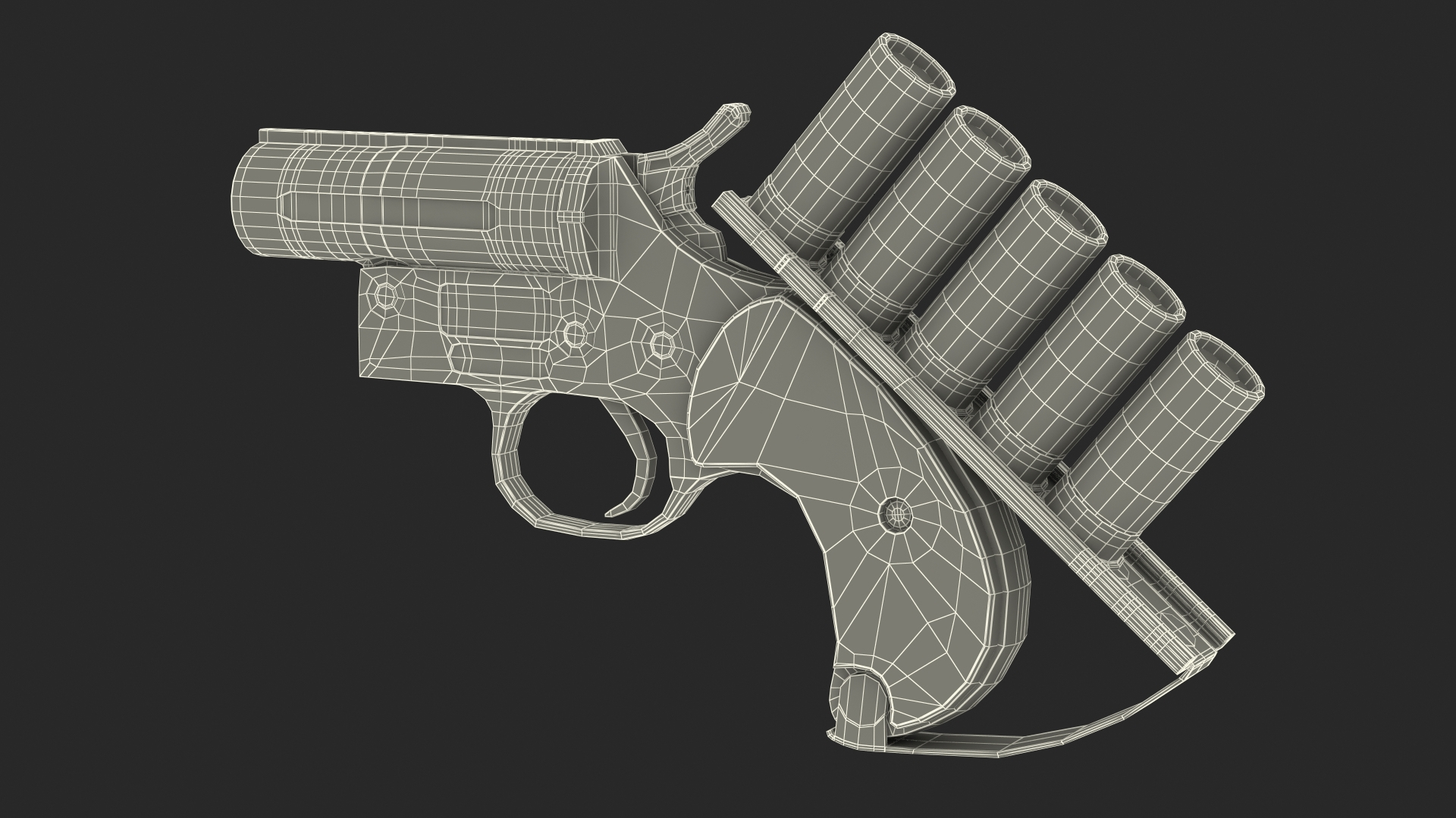 Signal Flare Launcher With 12 Gauge Aerial Flares 3D Model - TurboSquid ...