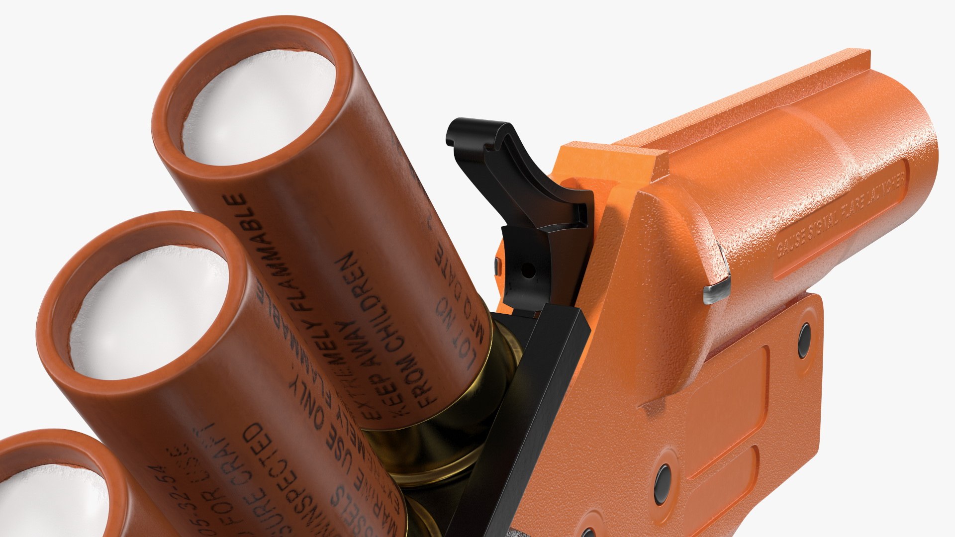 Signal Flare Launcher with 12 Gauge Aerial Flares 3D model - TurboSquid ...