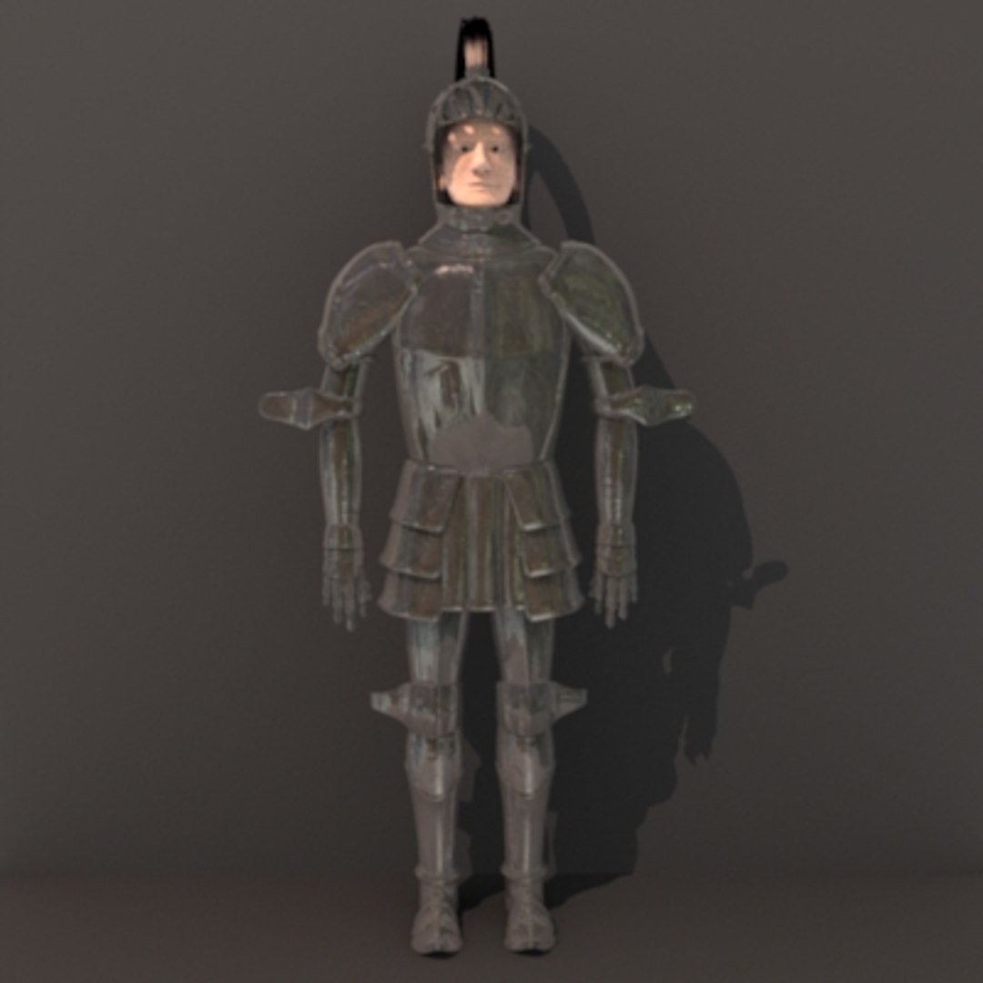 3d Knight Helmet Model