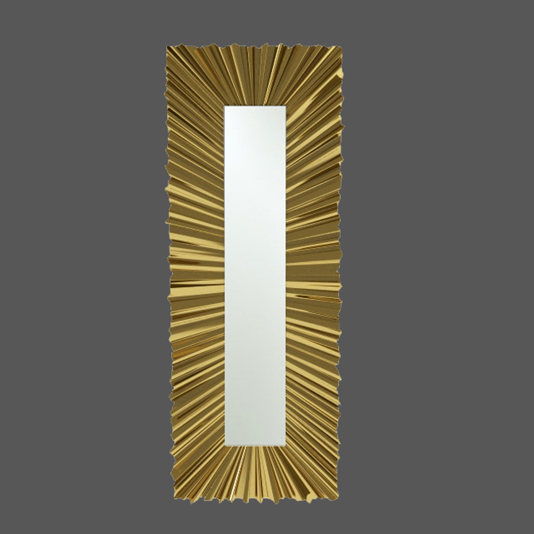 christopher ruffle rectangle mirror 3d model
