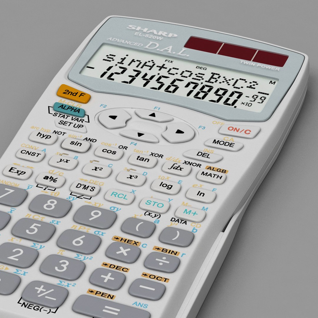 Calculator Sharp El-520w White Max