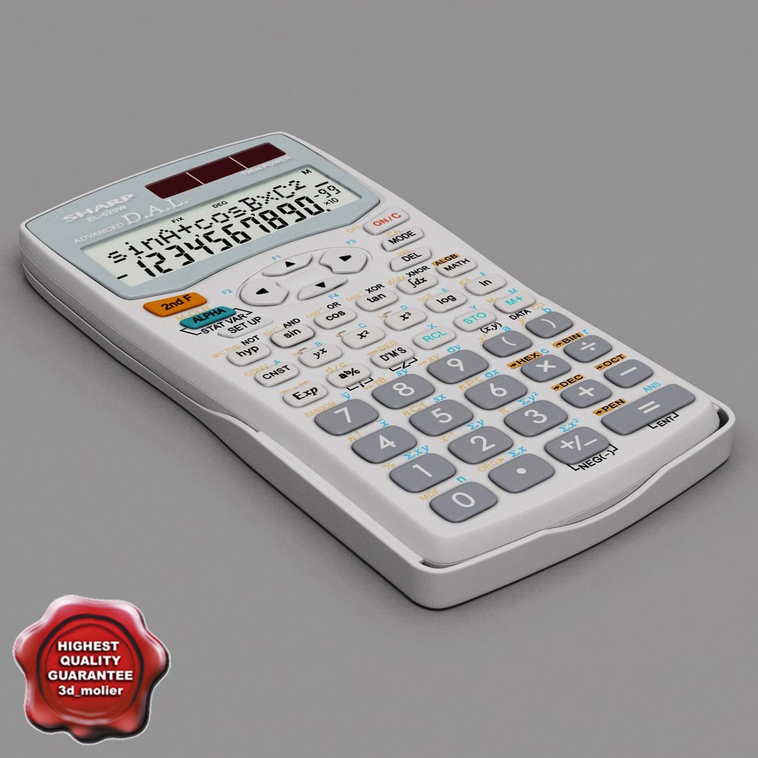 calculator sharp el-520w white max