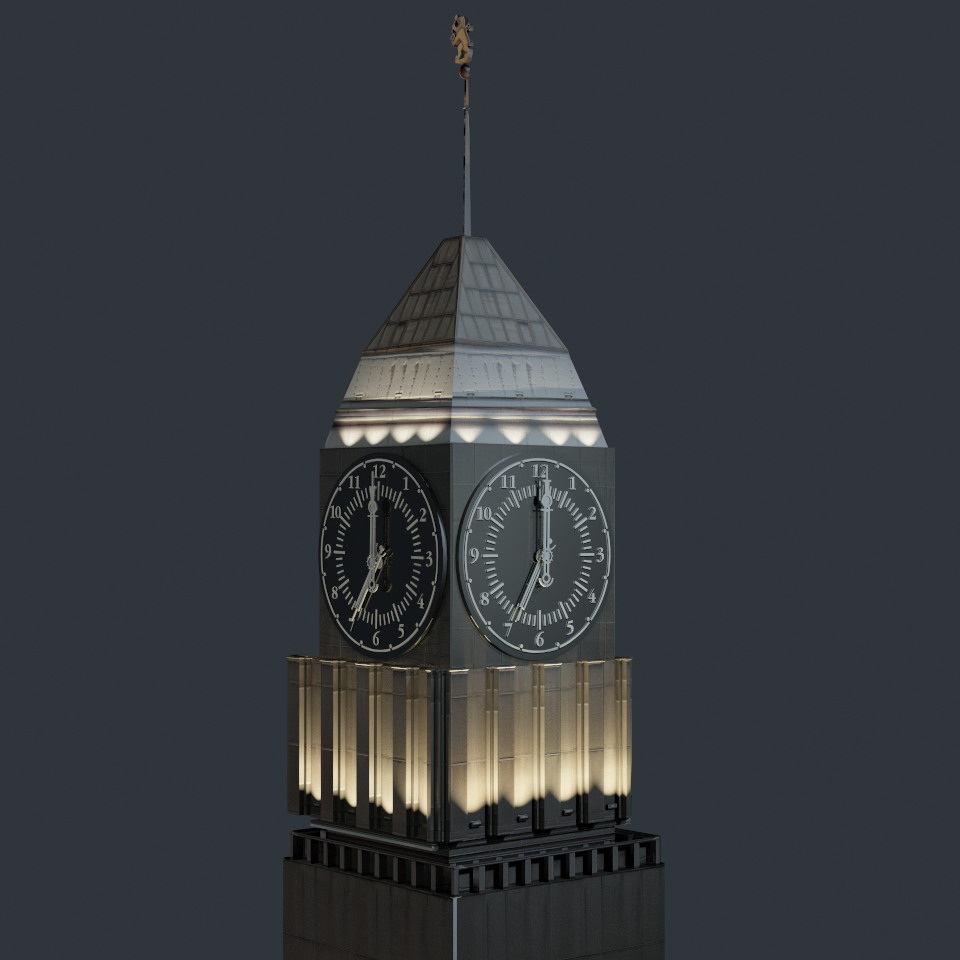 city clock big ben 3d max