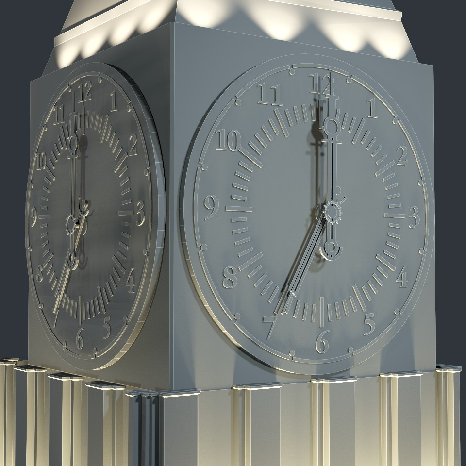 city clock big ben 3d max
