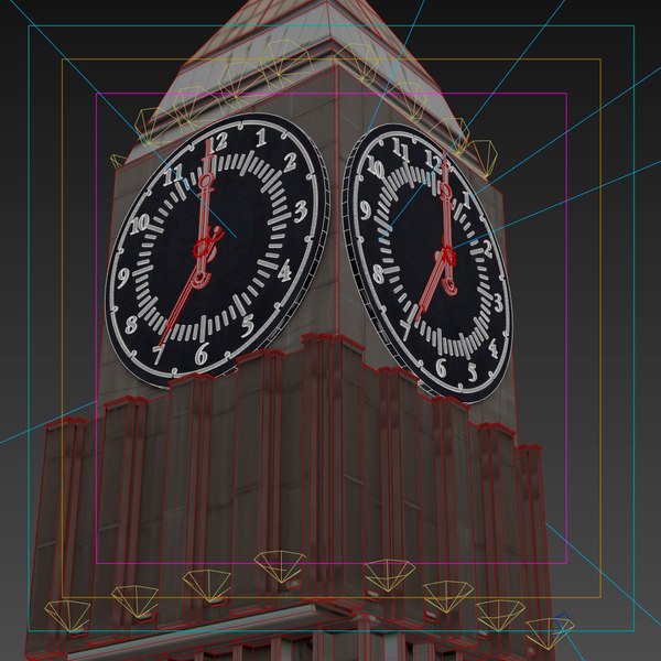 city clock big ben 3d max