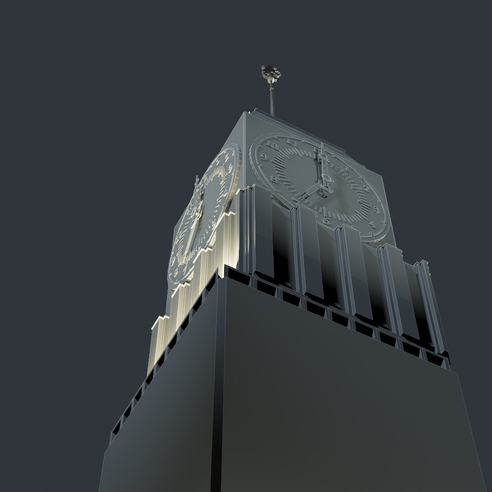 city clock big ben 3d max