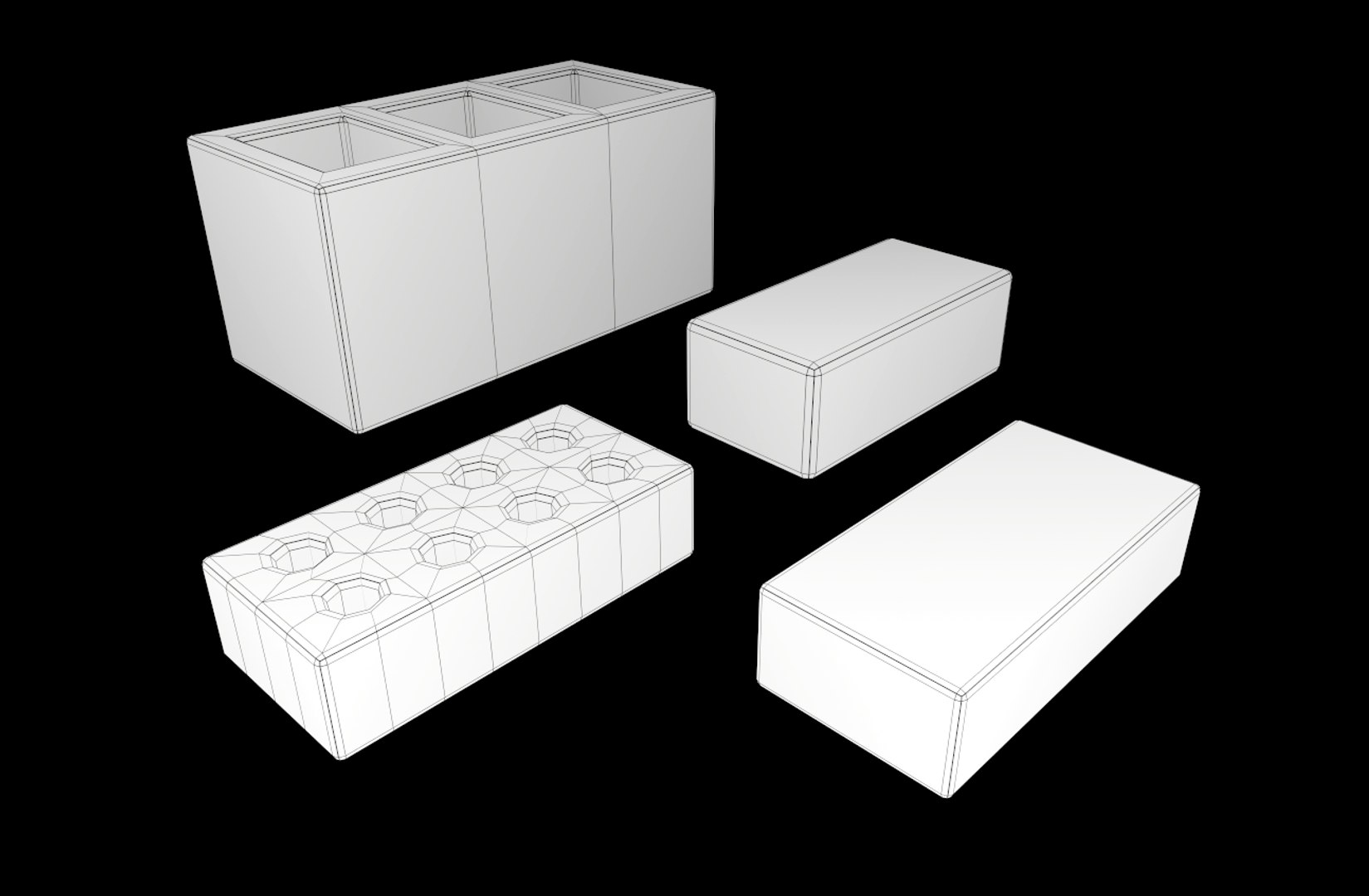 Brick Modular Kit Lowpoly Pack Of Bricks Blocks 3D Model - TurboSquid ...