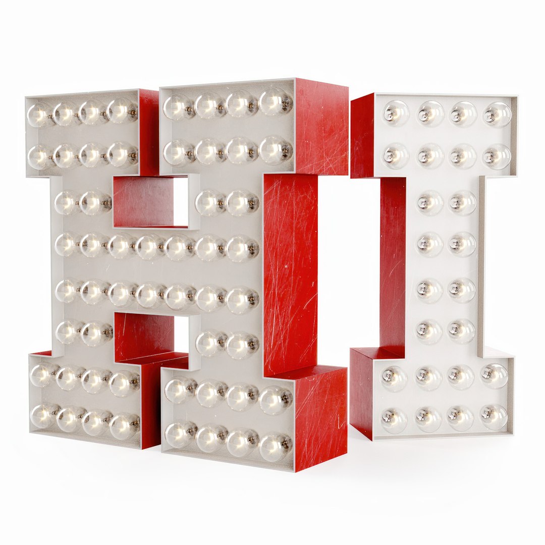 3D Letter Lights - TurboSquid 1642801