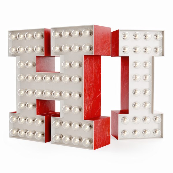 3D letter lights - TurboSquid 1642801