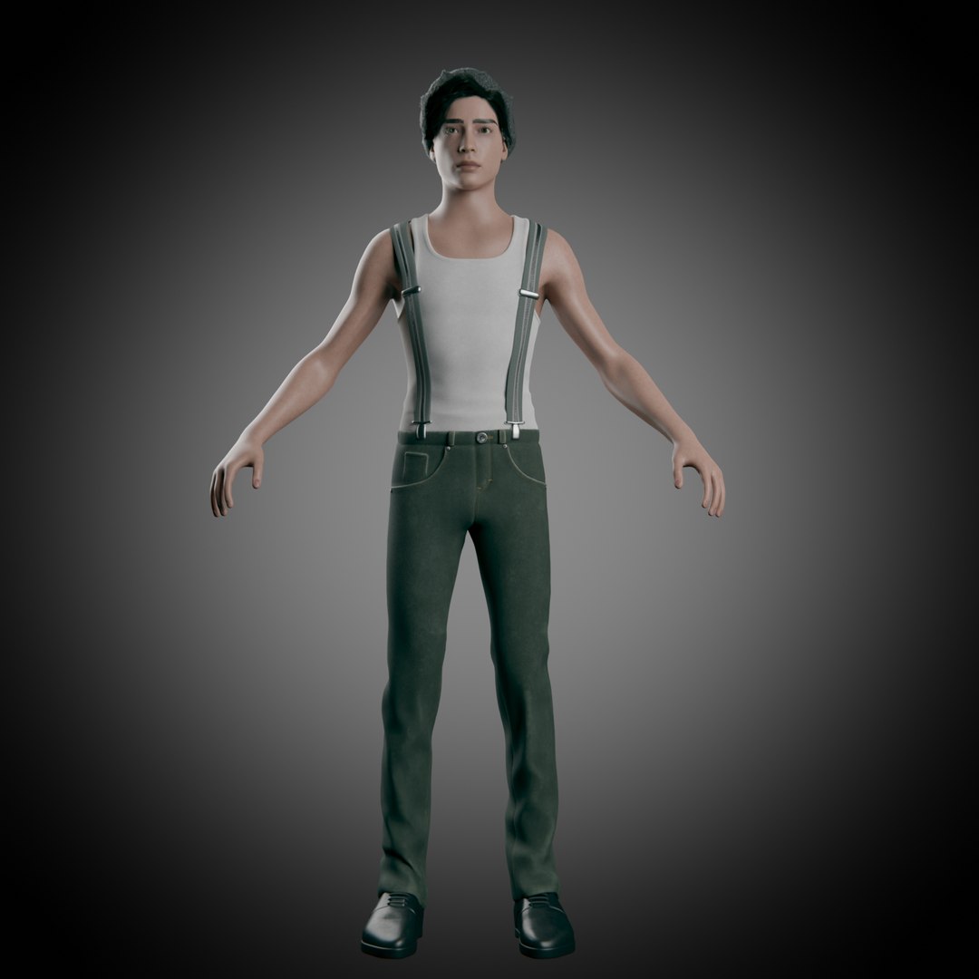 Game Ready Low Poly Rigged Character Jughead Model - TurboSquid 2046555