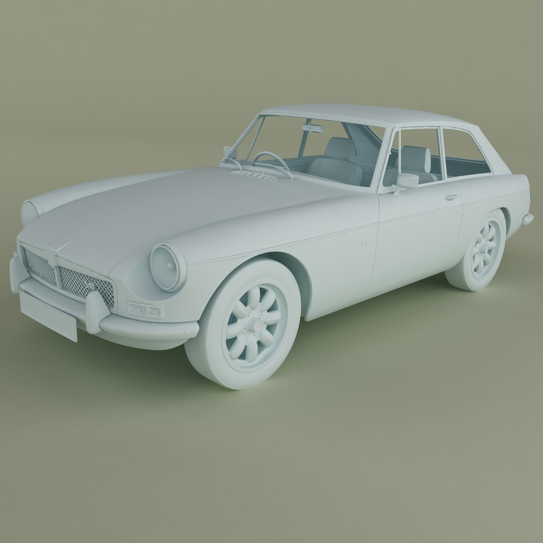 1973 Mg Mgb Gt 3d Model