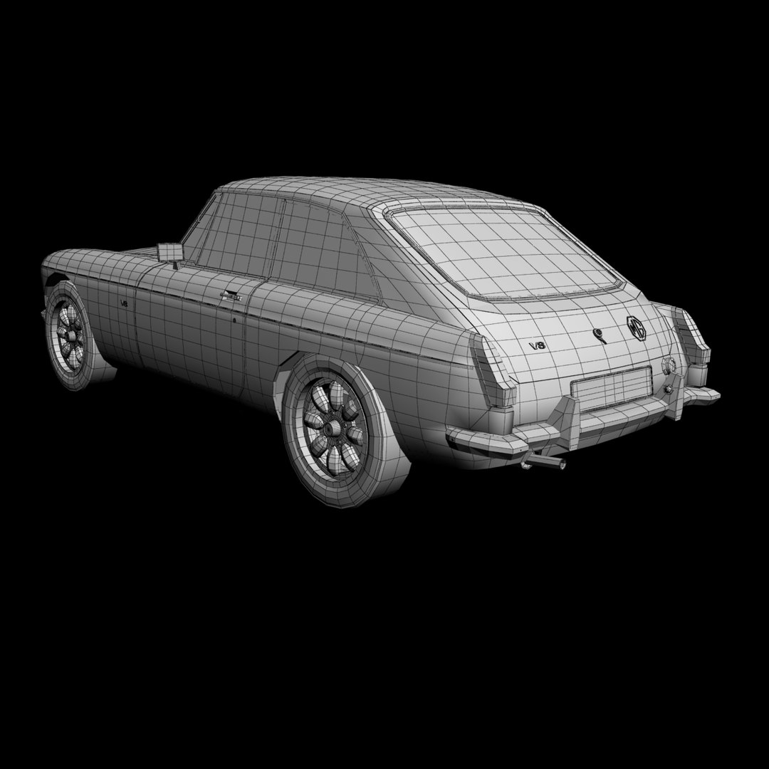 1973 Mg Mgb Gt 3d Model
