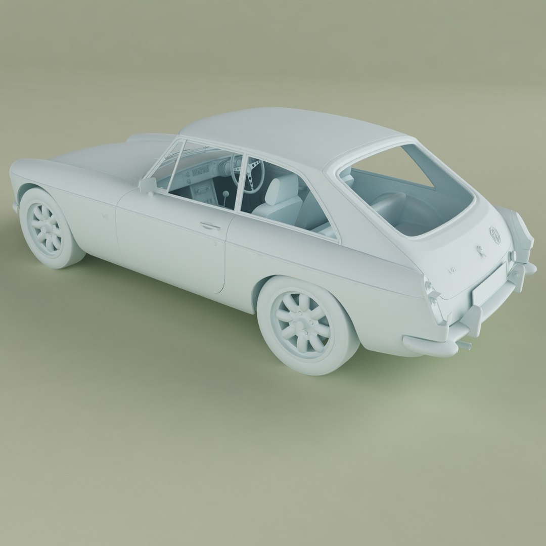 1973 Mg Mgb Gt 3d Model