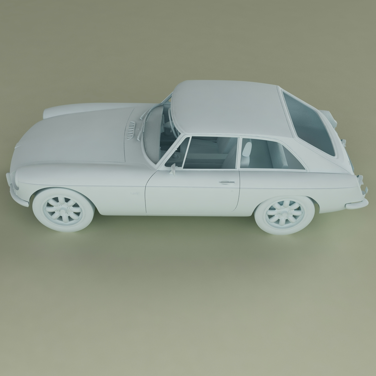 1973 mg mgb gt 3d model