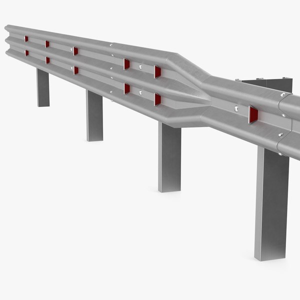 3D metal highway guardrail - TurboSquid 1520987