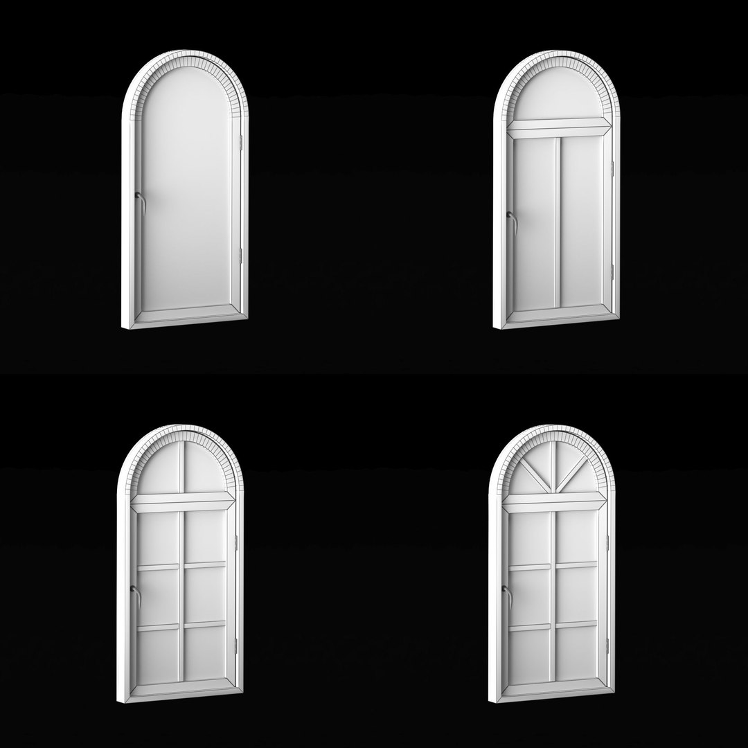 Aluminum Arch Windows 3D - TurboSquid 1817388