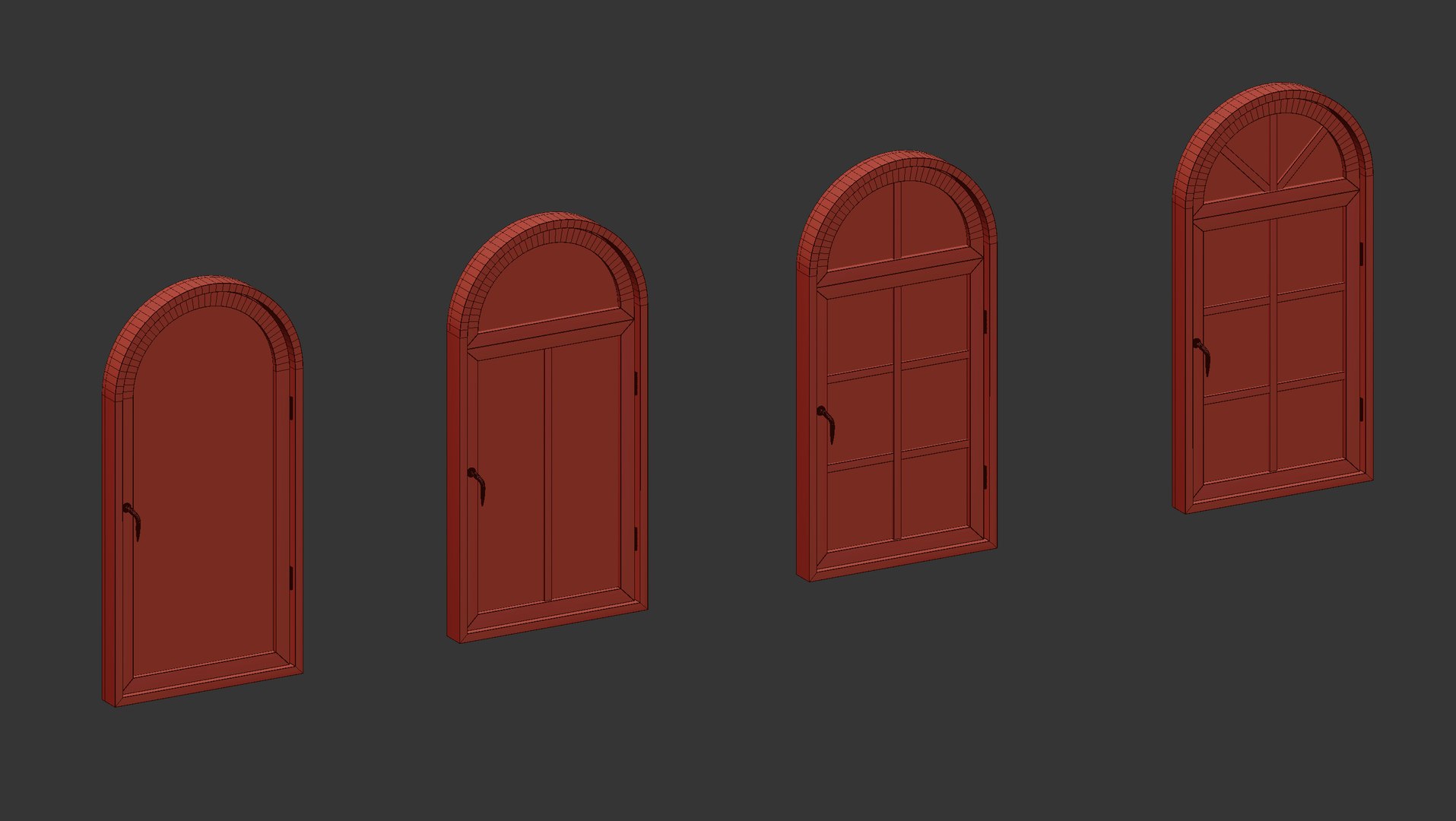 Aluminum Arch Windows 3D - TurboSquid 1817388