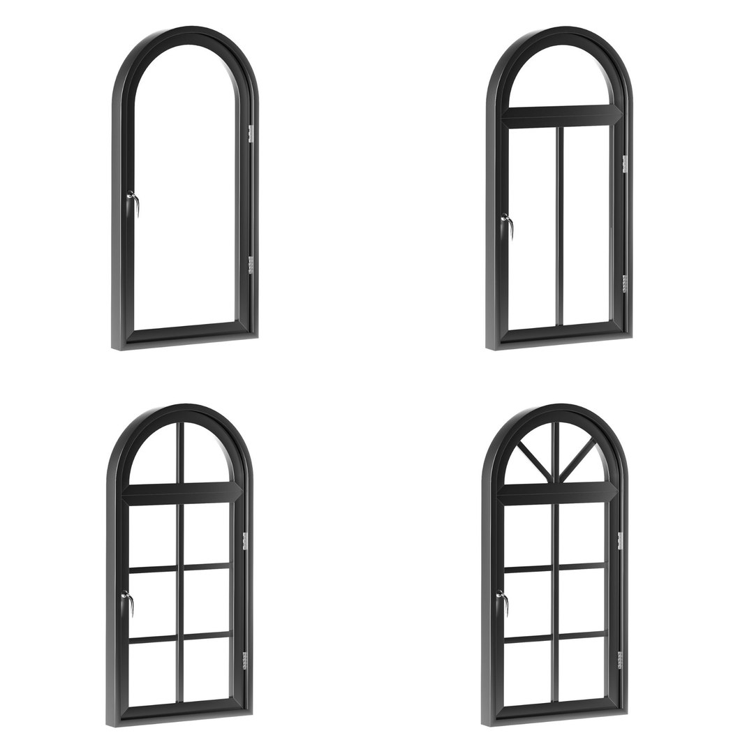 Aluminum Arch Windows 3D - TurboSquid 1817388