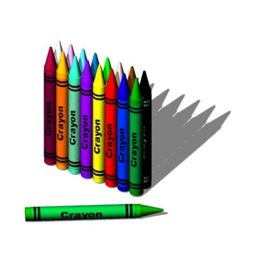 3d Model Crayon S Color